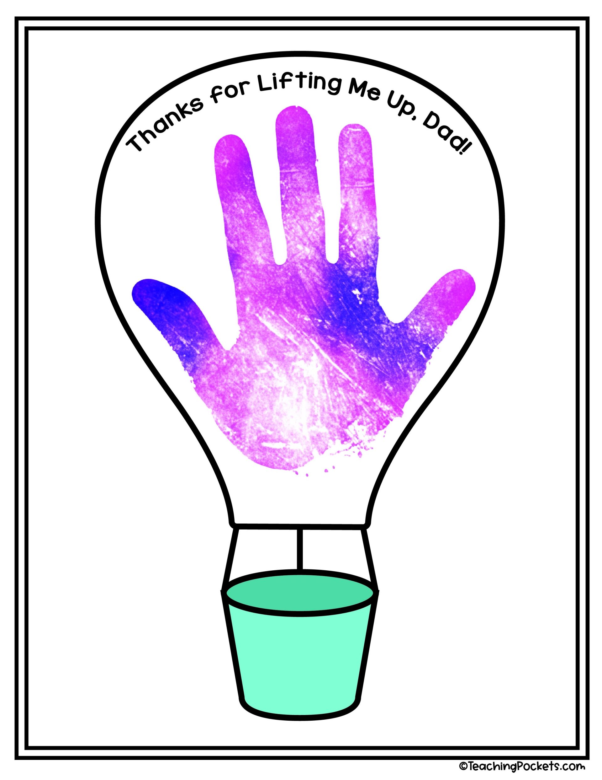 Handprint Father's Day Crafts – Teaching Pockets