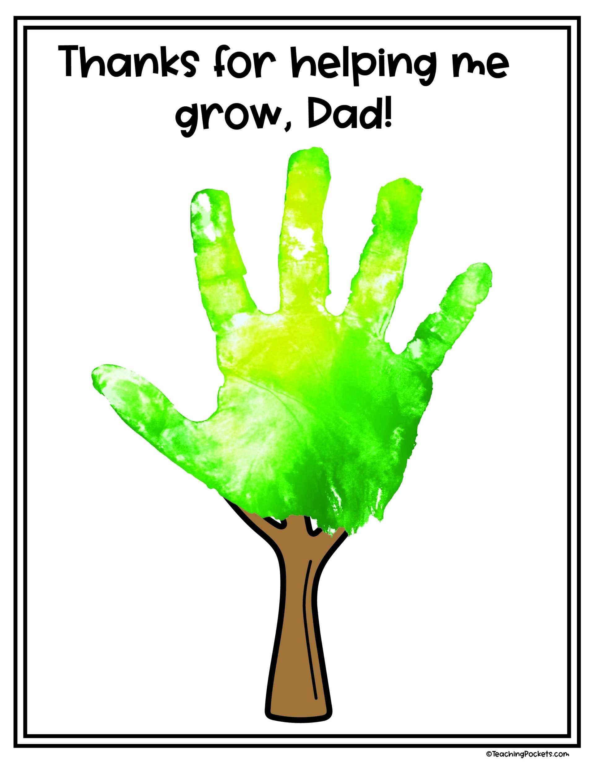 Handprint Father's Day Crafts – Teaching Pockets