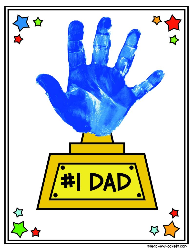 Handprint Father's Day Crafts – Teaching Pockets