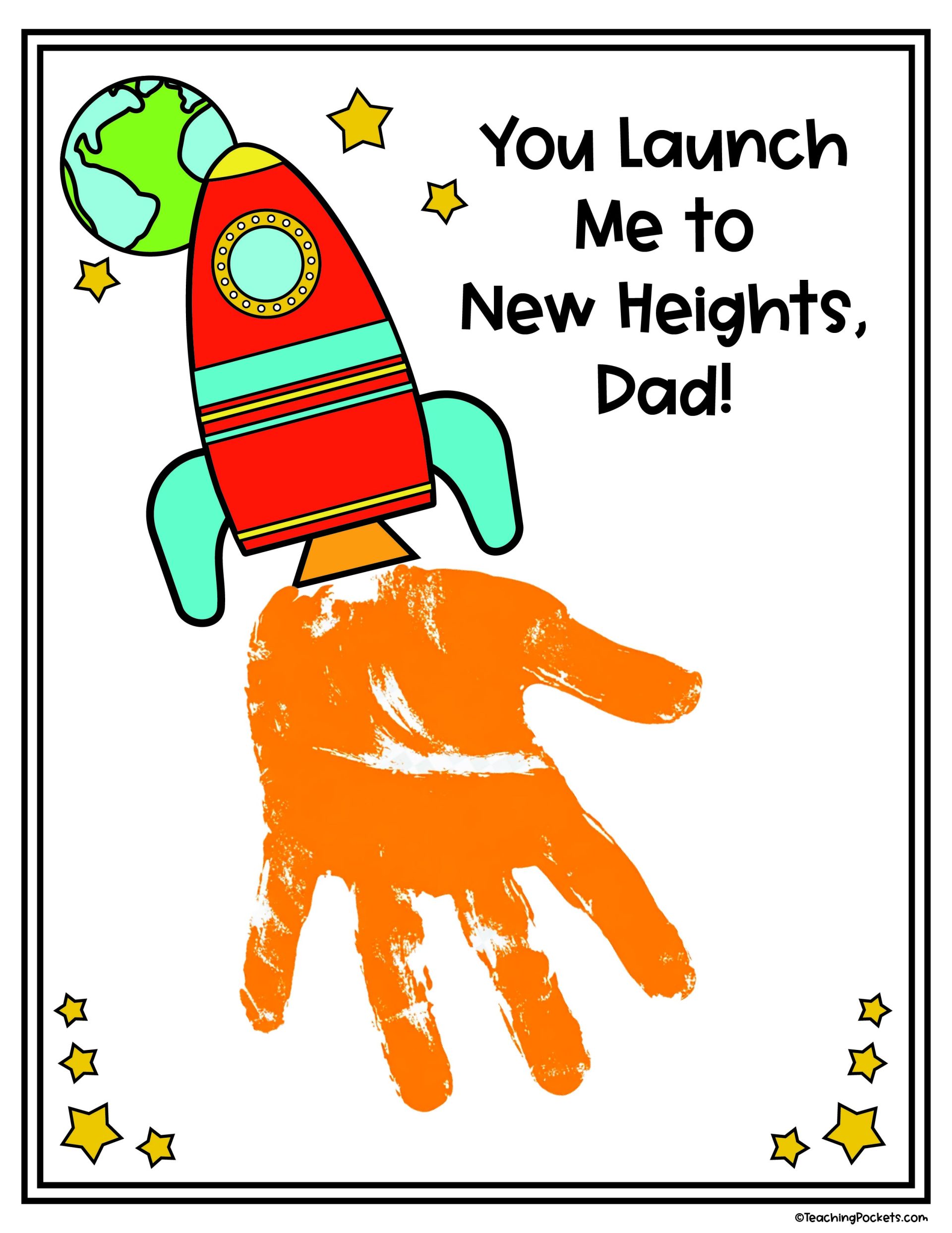 Handprint Father's Day Crafts – Teaching Pockets