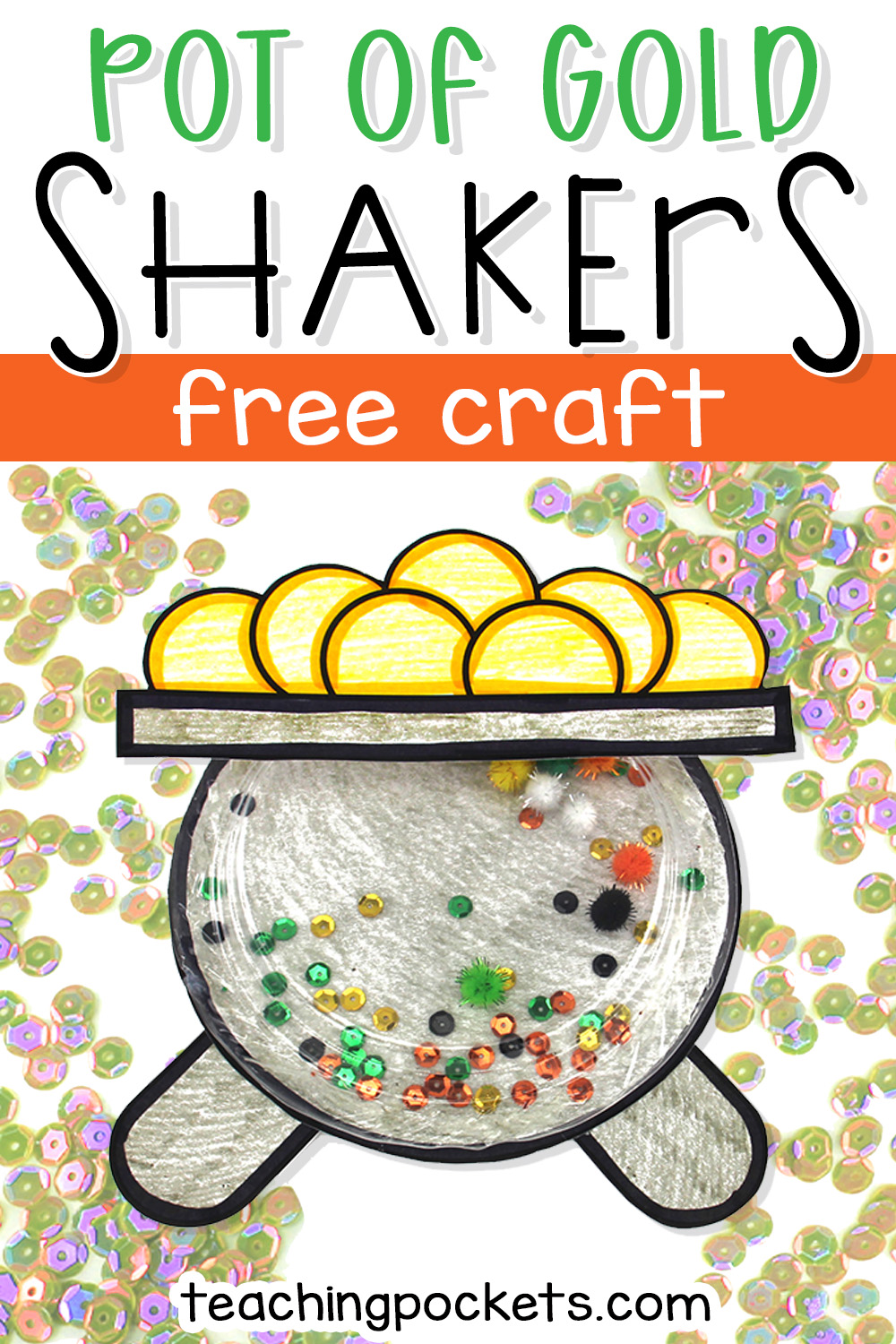 Easy St. Patrick's Day Pot of Gold Craft Printable – Teaching Pockets