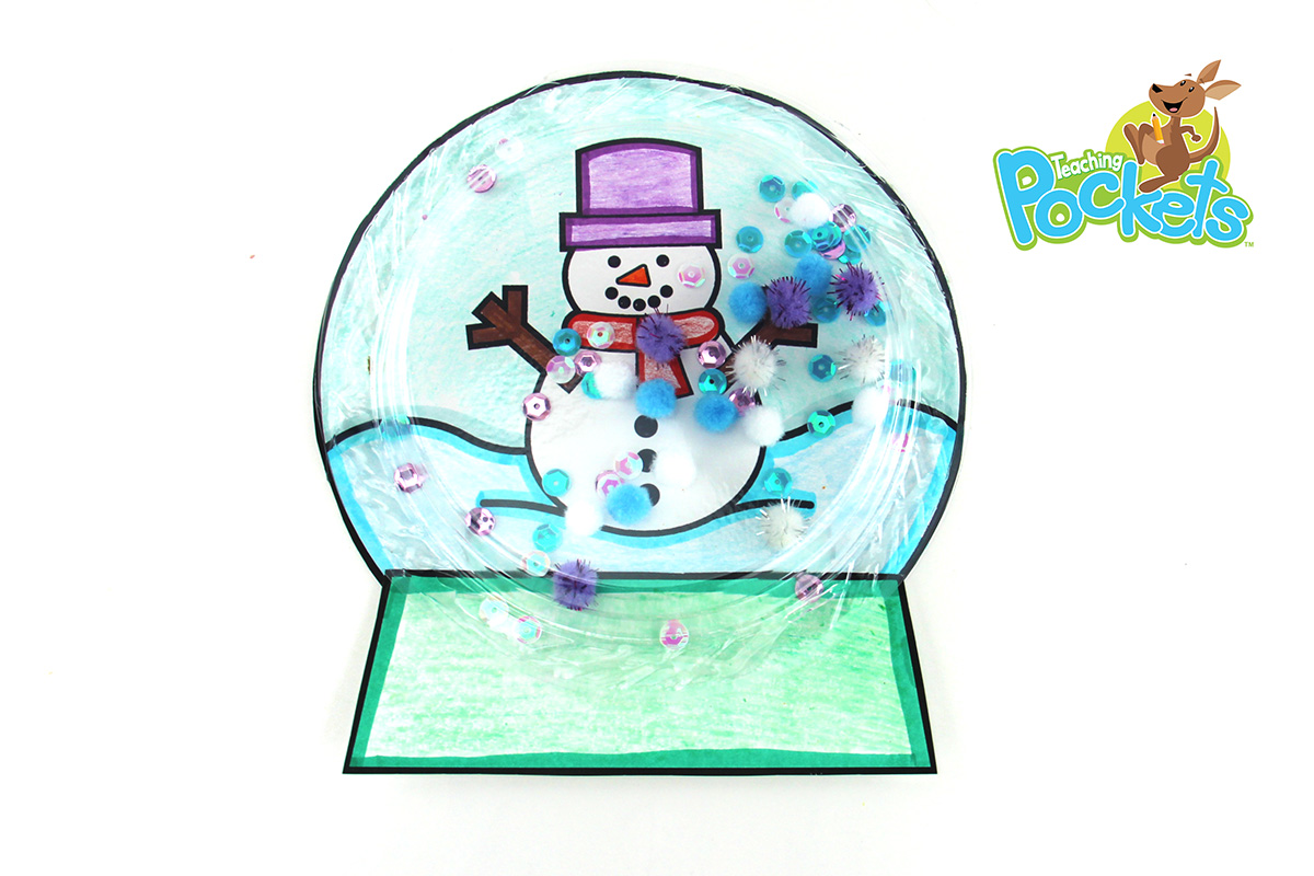 Free Easy Winter Snow Globe Craft Template for Kids – Teaching Pockets